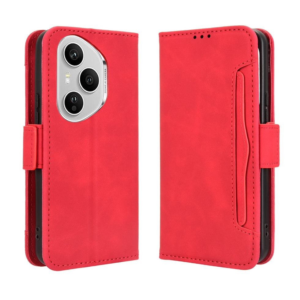 Lommebok-etui i moderne skinn-design Honor 400 Pro - Rød – Lux-Case